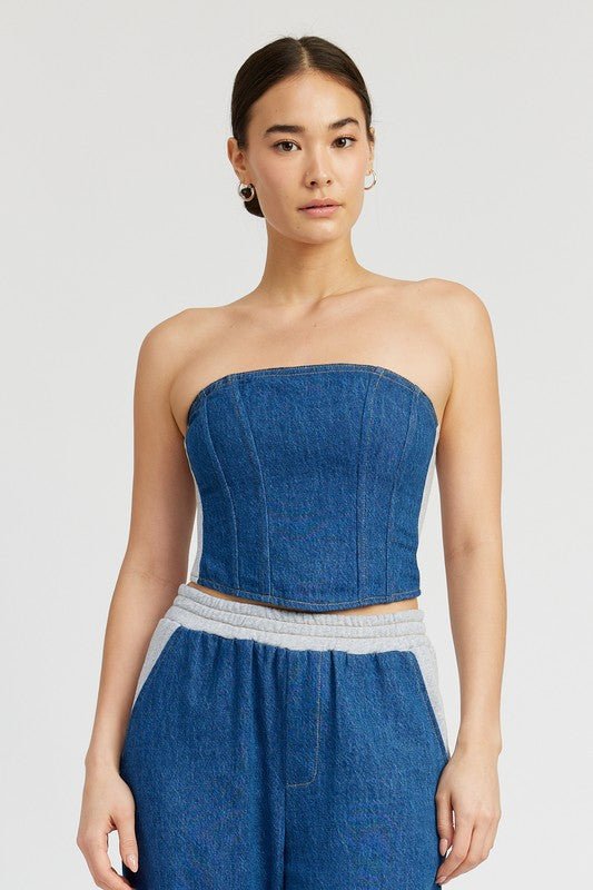 Sleeveless Denim Corset Crop Top | Edgy Summer Fashion – Fashion And Icon