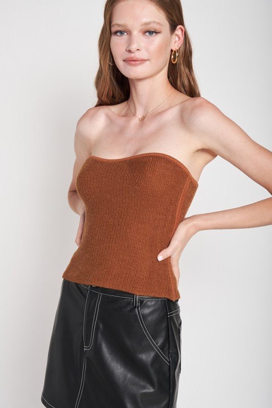 Cozy Cropped Fuzzy Knit Tube Top for Winter Fashion – Fashion And Icon